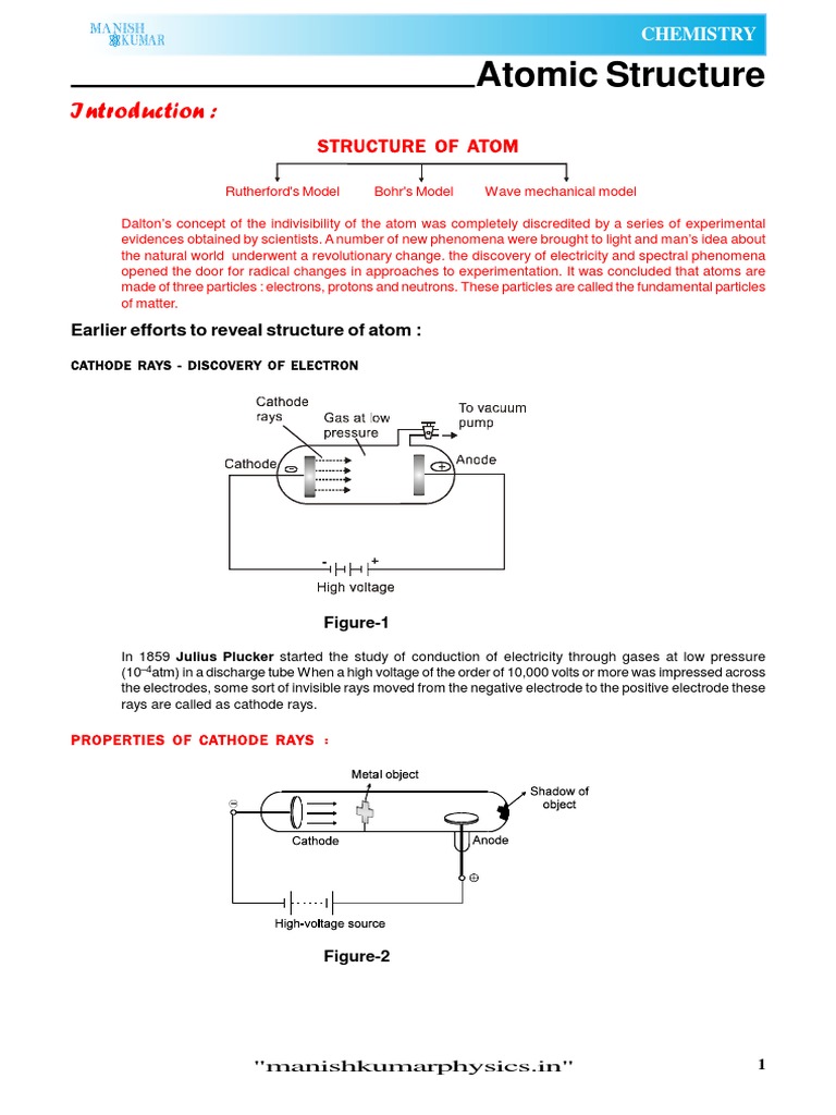 Atomic Structure and Particle Discovery | PDF | Electron Configuration ...