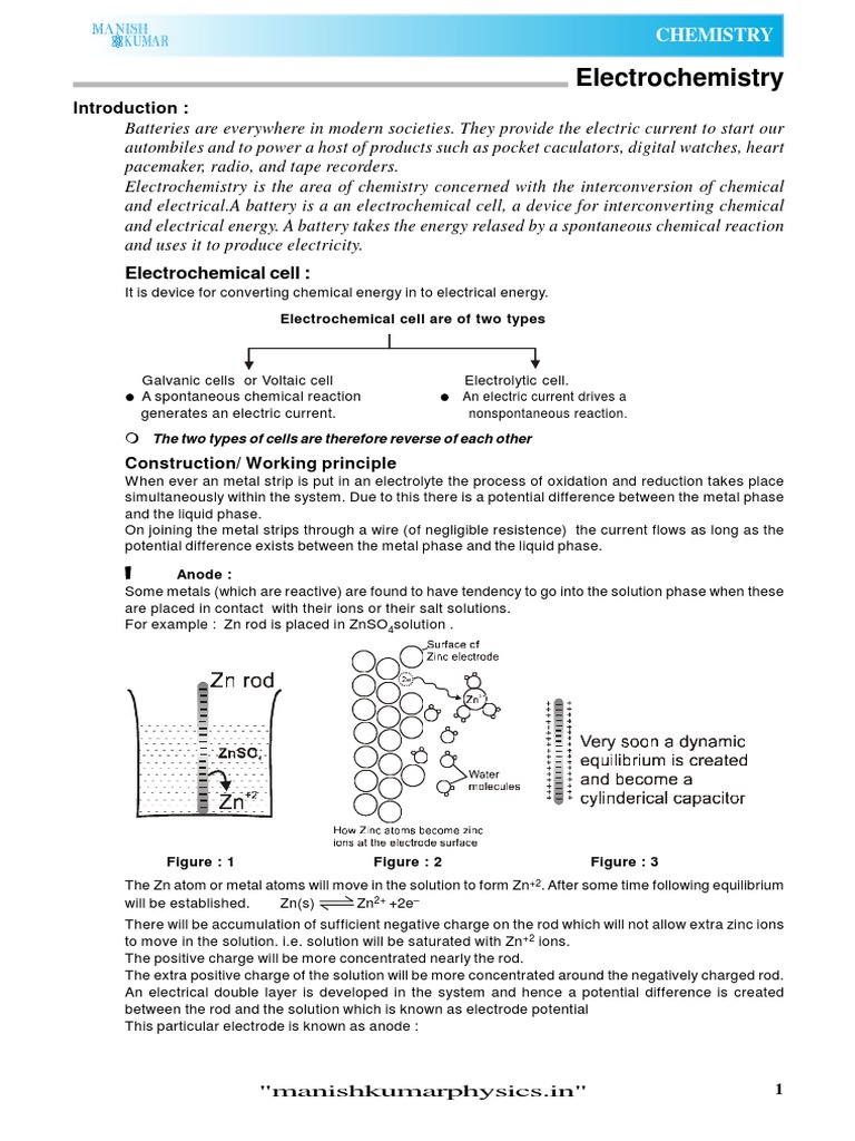 Understanding Electrochemical Cells | PDF | Electrochemistry | Redox