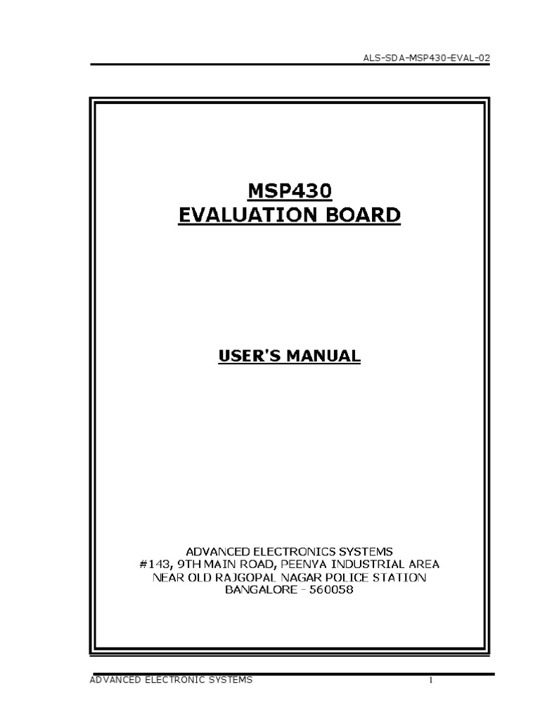 Msp430 Manual | PDF | Installation (Computer Programs) | Instruction Set