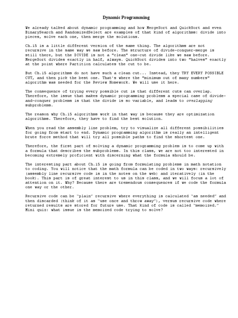 Assembly Line Scheduling | PDF