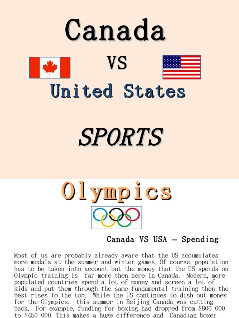 Canada vs USA: Olympic Spending Comparison | PDF | National Collegiate ...