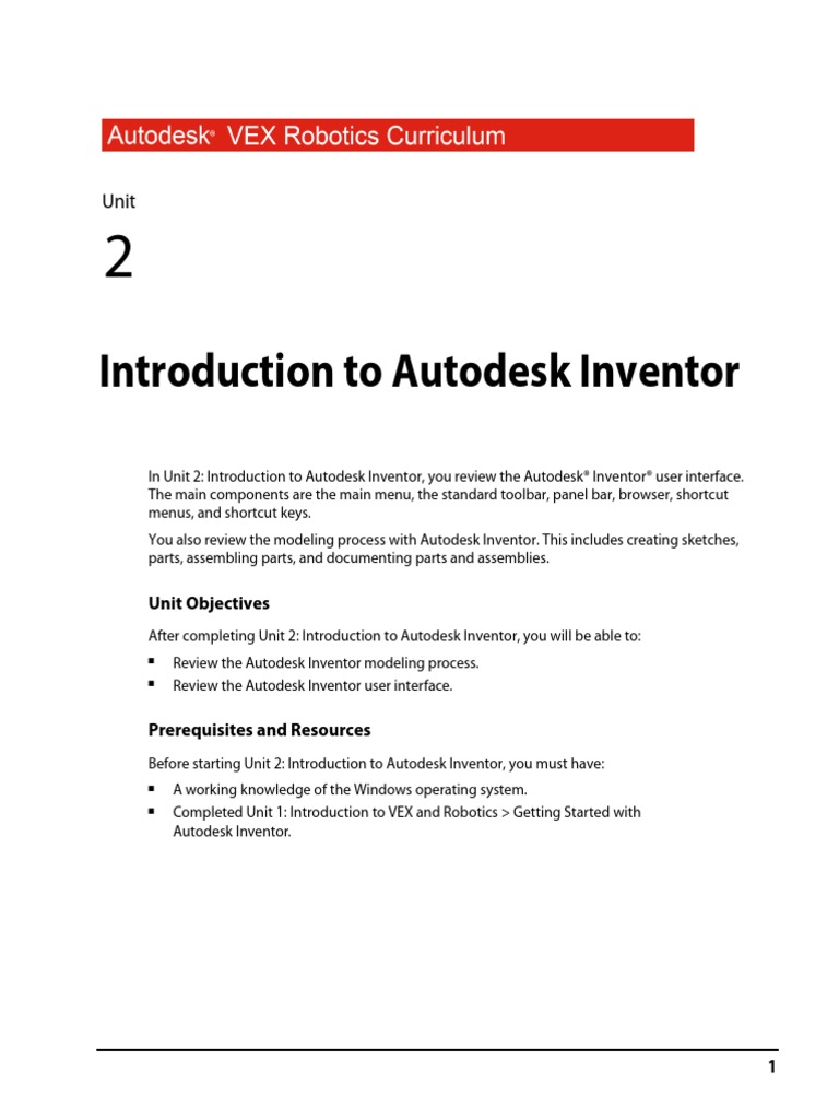 Introduction To Autodesk Inventor: Unit Objectives | PDF | Cartesian ...