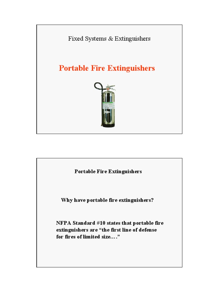 Portable Fire Extinguishers | PDF | Chemical Substances | Chemistry