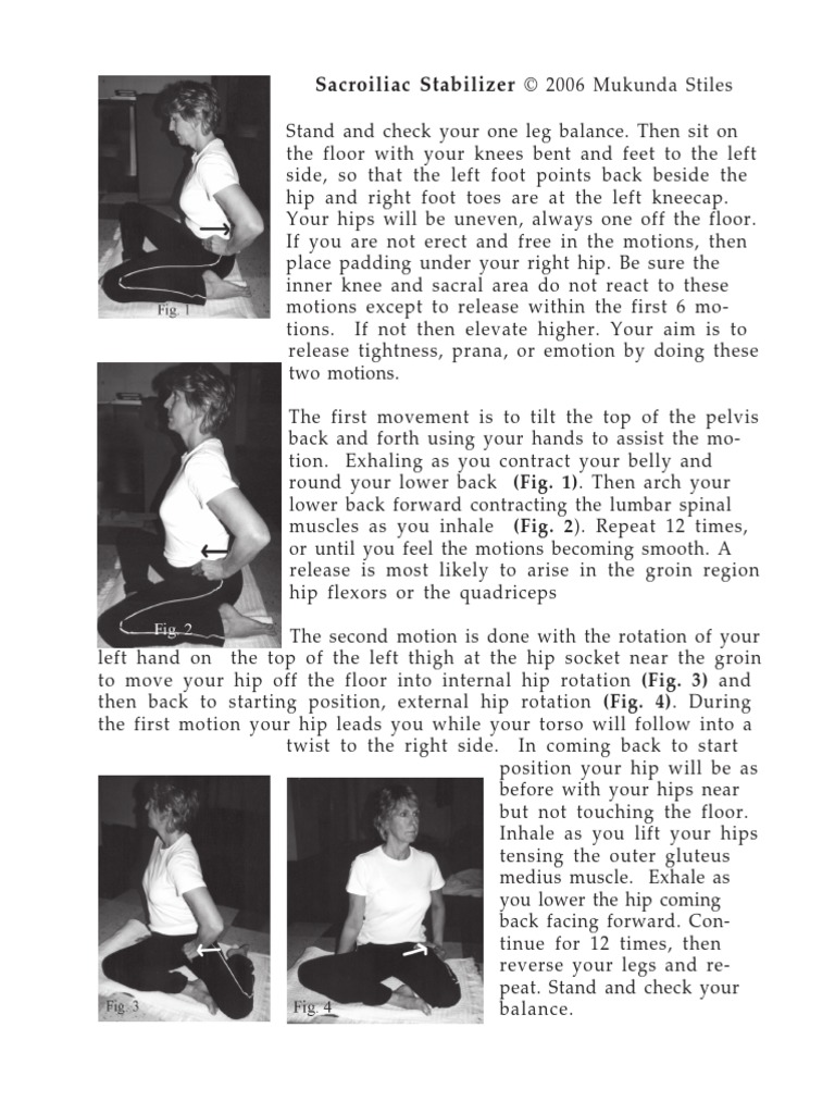 Sacroiliac Mobility Exercise New | PDF