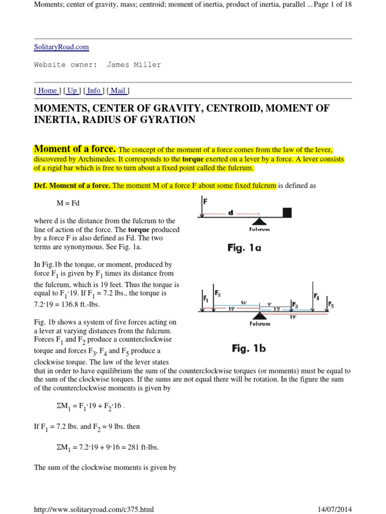 Moment of Inertia | PDF | Rotation Around A Fixed Axis | Torque