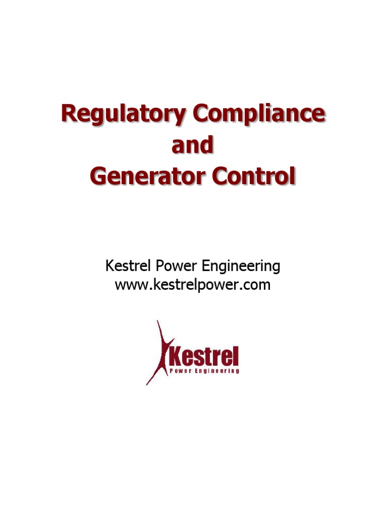 Regulatory Compliance and Generator Control | PDF | Ac Power | Electric ...