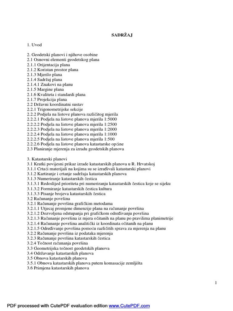 Geodetski Planovi - M. Ivkovic | PDF