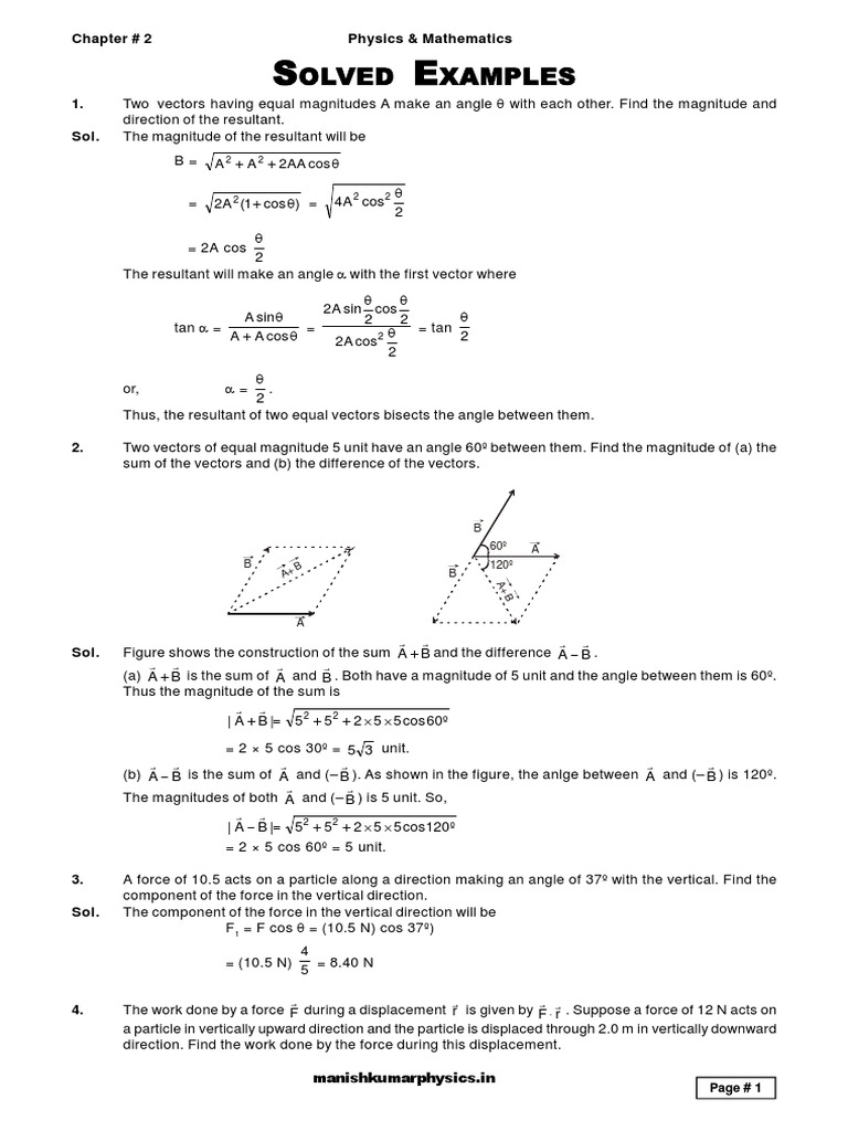 Physics and Mathematics | PDF | Euclidean Vector | Norm (Mathematics)
