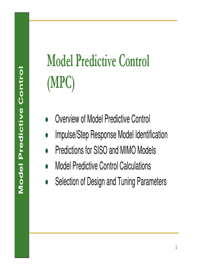 Model Predictive Control Algorithms Mathematical Concepts Free 30 Day Trial Scribd