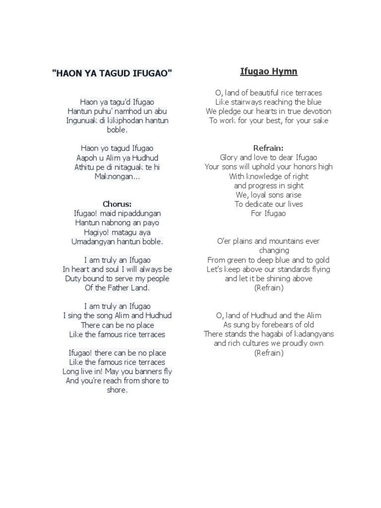 Ifugao Songs | PDF | Musical Forms | Songs