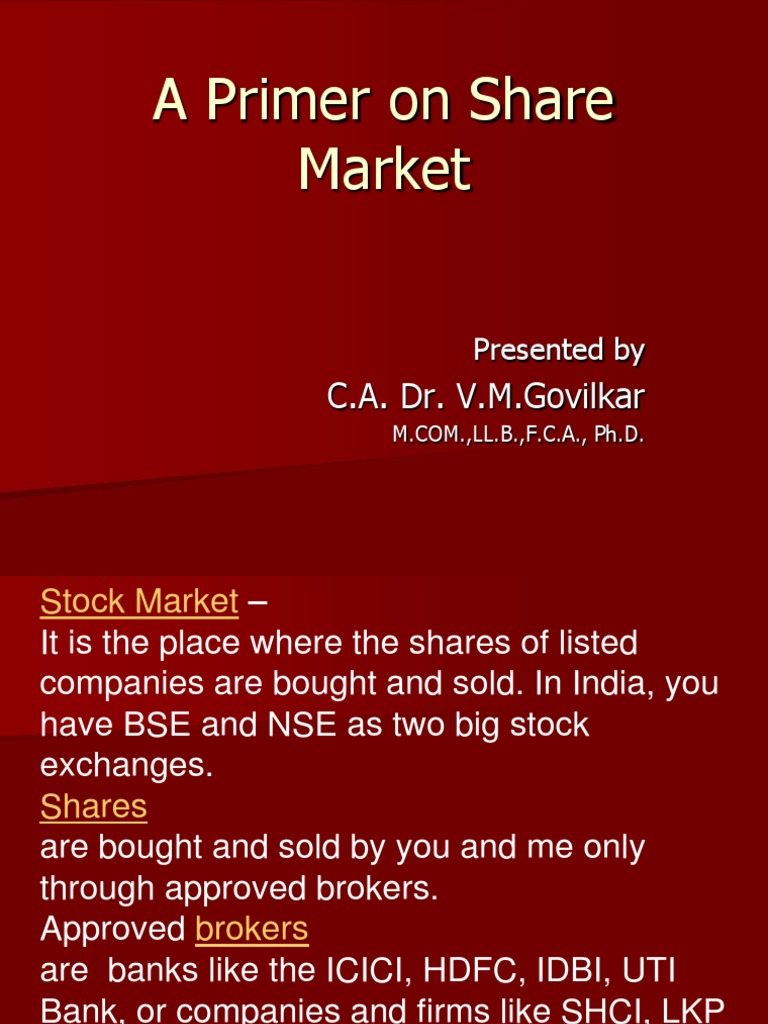 Understanding the Indian Share Market | PDF | Clearing (Finance ...