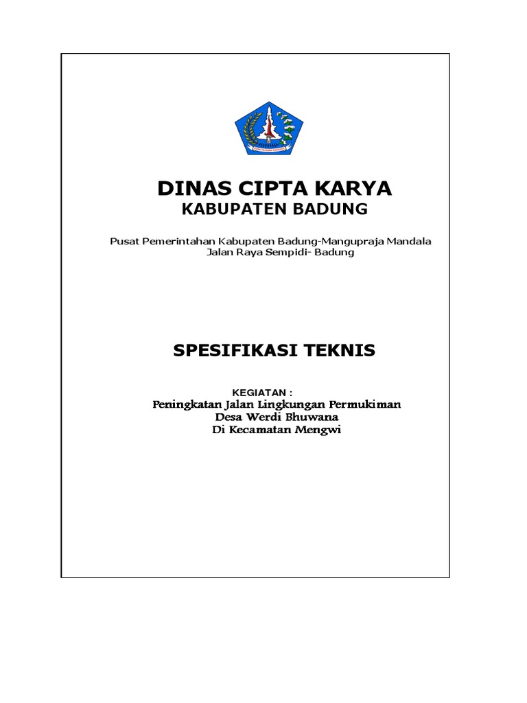 Spesifikasi Teknis Drainase | PDF | Teknologi & Rekayasa | Griya & Taman