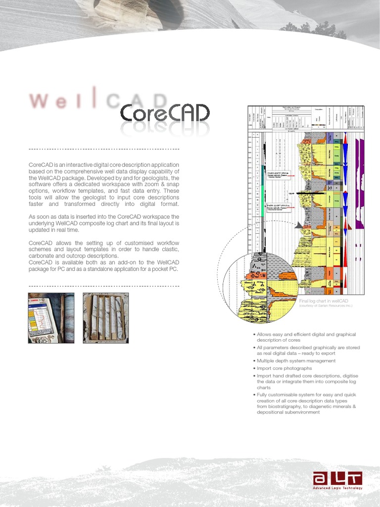 Corecad Corecad: Final Log Chart in Wellcad | PDF | Page Layout ...
