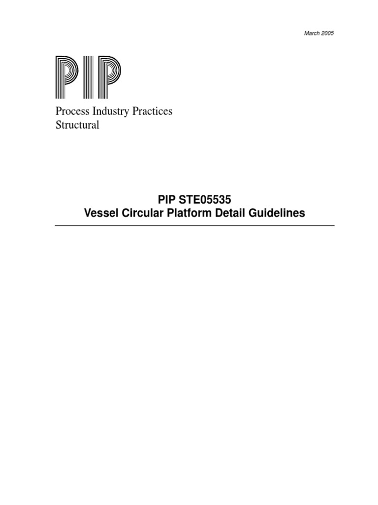 PIP - STE05535 Vessel Circular Platform Detail Guidelines | PDF ...