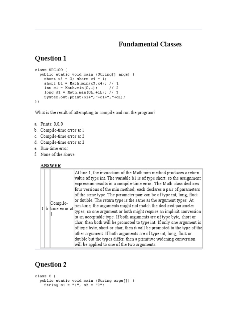 Fundamental Classes 4 | Download Free PDF | Parameter (Computer Programming) | Integer (Computer ...