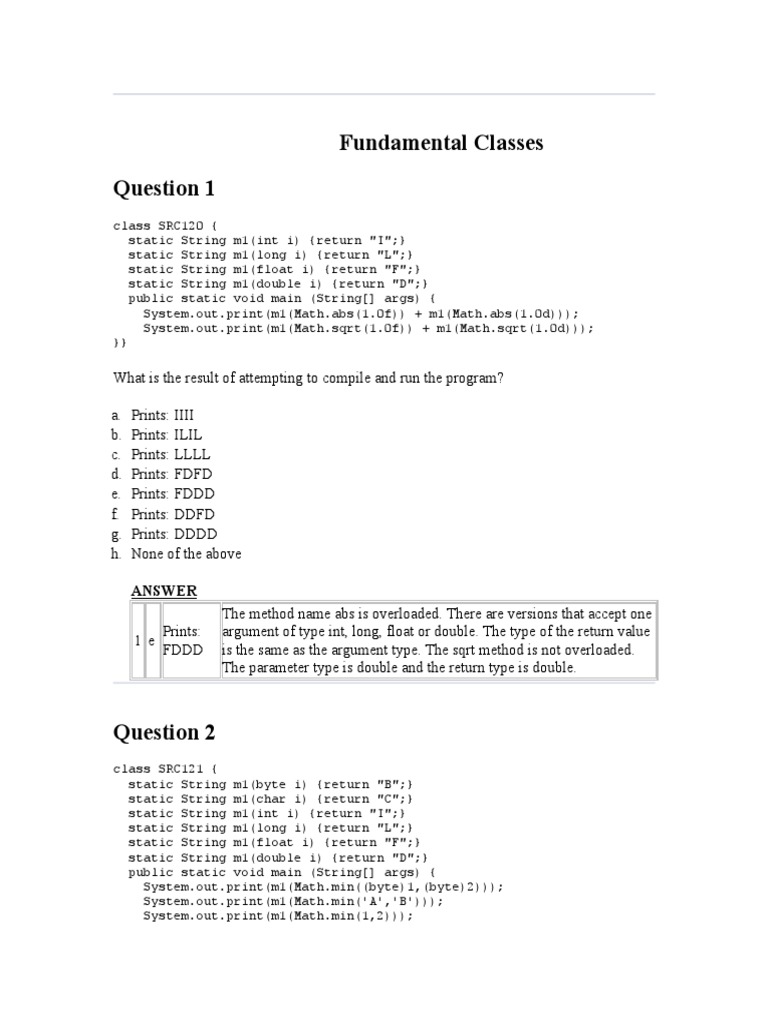 Fundamental Classes 6 | PDF | Parameter (Computer Programming) | Integer (Computer Science)