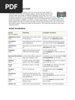 At A Hotel Vocabulary Pictionary Poster Worksheet | PDF