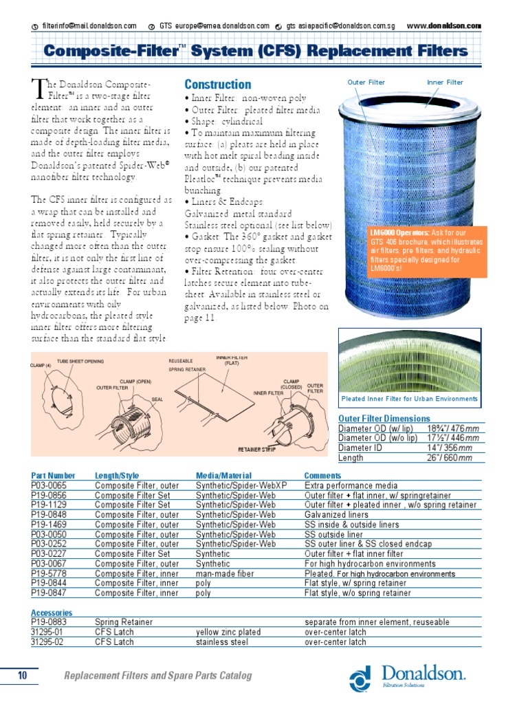 Composite-Filter System (CFS) Replacement Filters: Construction | PDF ...