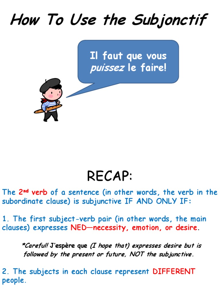 How To Use The Subjonctif | PDF | Morphology | Language Mechanics