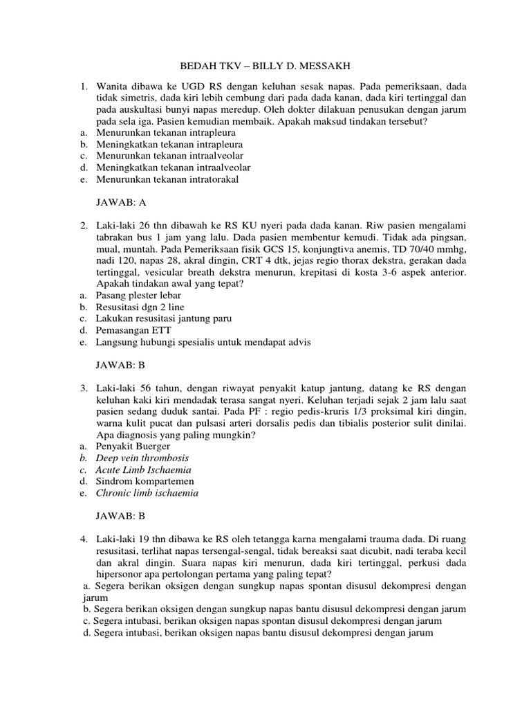 Soal Bedah TKV | PDF