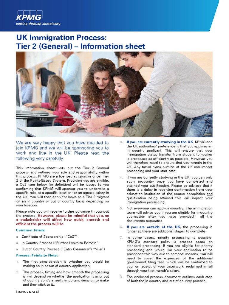 UK Immigration Process: Tier 2 (General) - Information Sheet | PDF ...