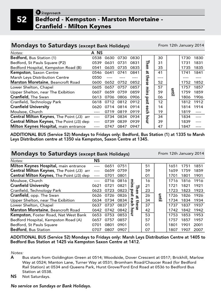 Bedford - Kempston - Marston Moretaine - Cranfield - Milton Keynes ...