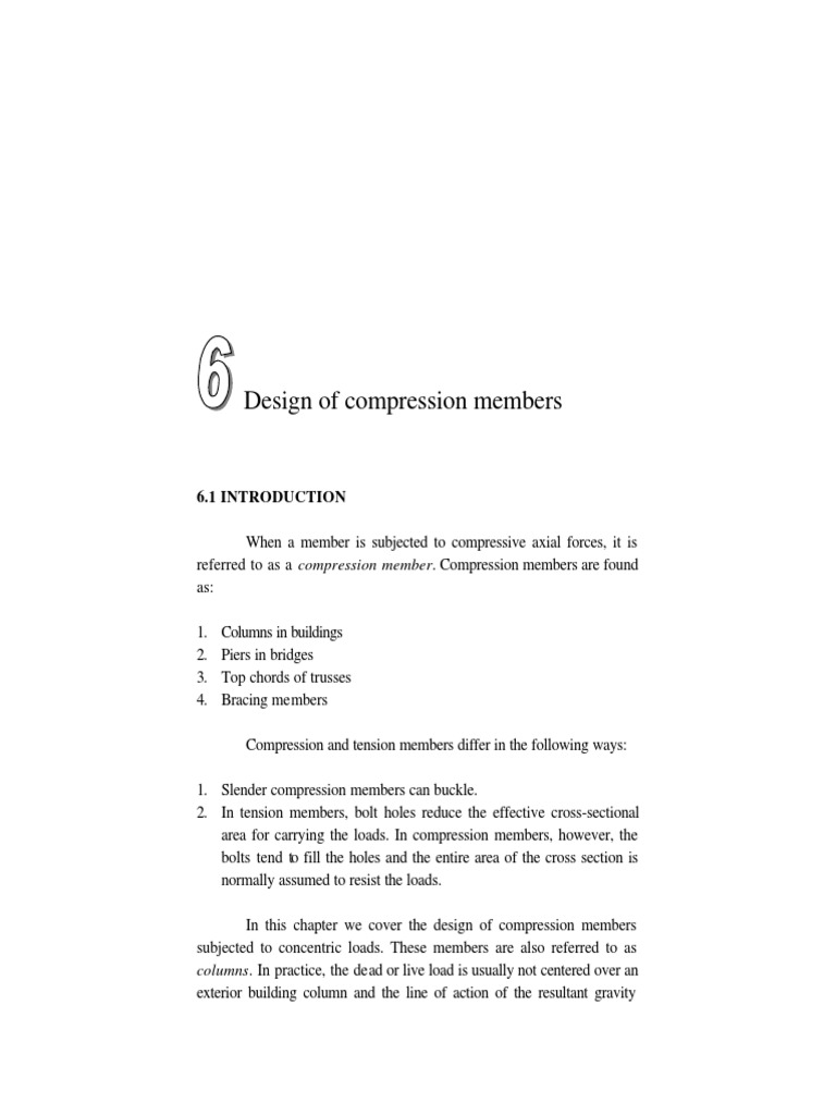 Design of Compression Member | PDF | Buckling | Truss