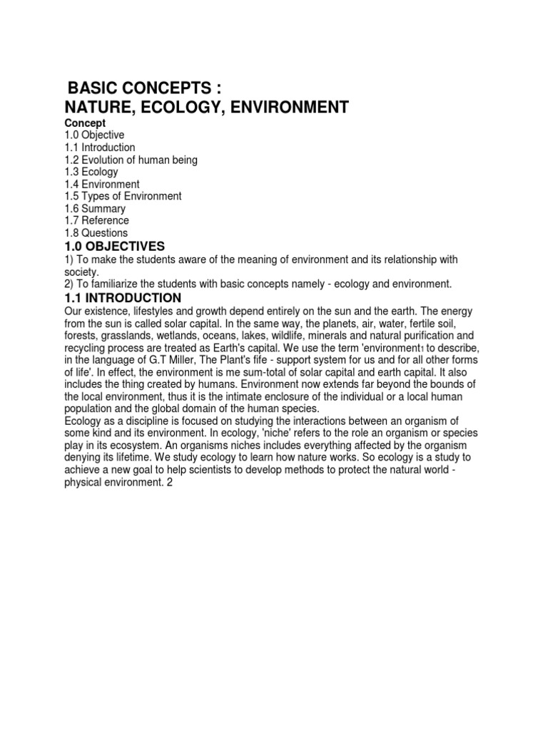 Ecology | Ecosystem | Natural Environment