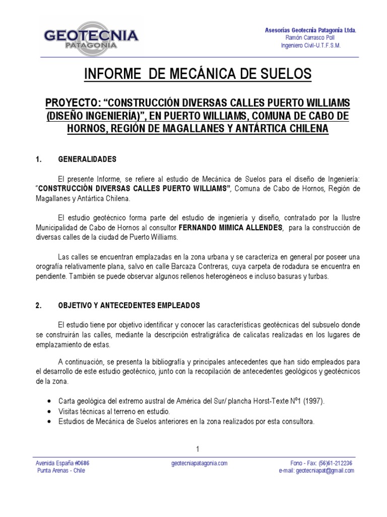 Informe de Mecánica de Suelos | PDF | Geología | Mecánica de suelos
