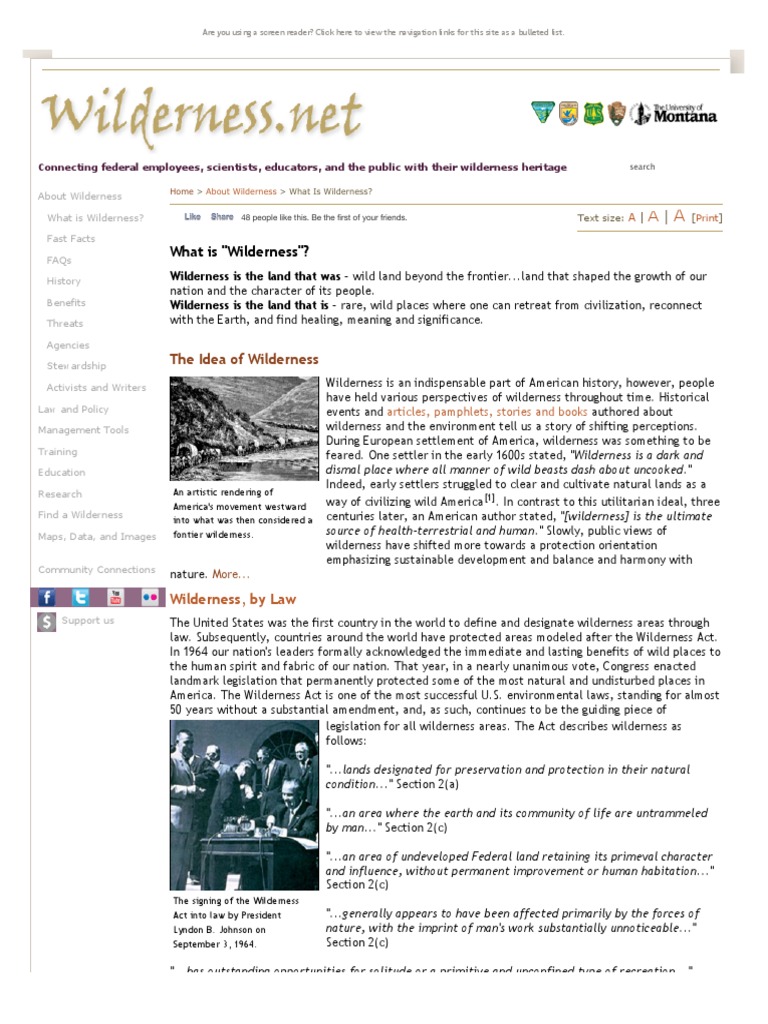 What Is Wilderness? | PDF | Wilderness | Natural Resource Management