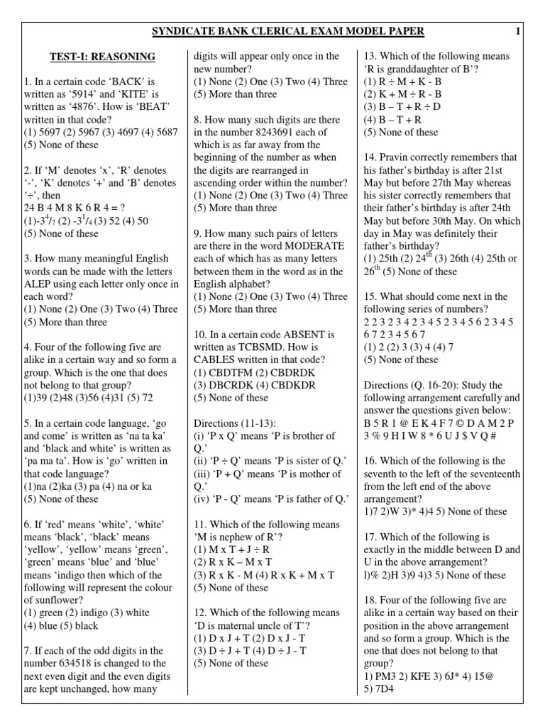 05sbi Associate Bank Model Paper 75173340 | PDF | Operating System | Email