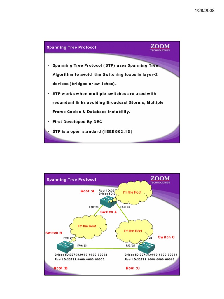 Spanning Tree Protocol (STP) Uses Spanning Tree | Download Free PDF ...