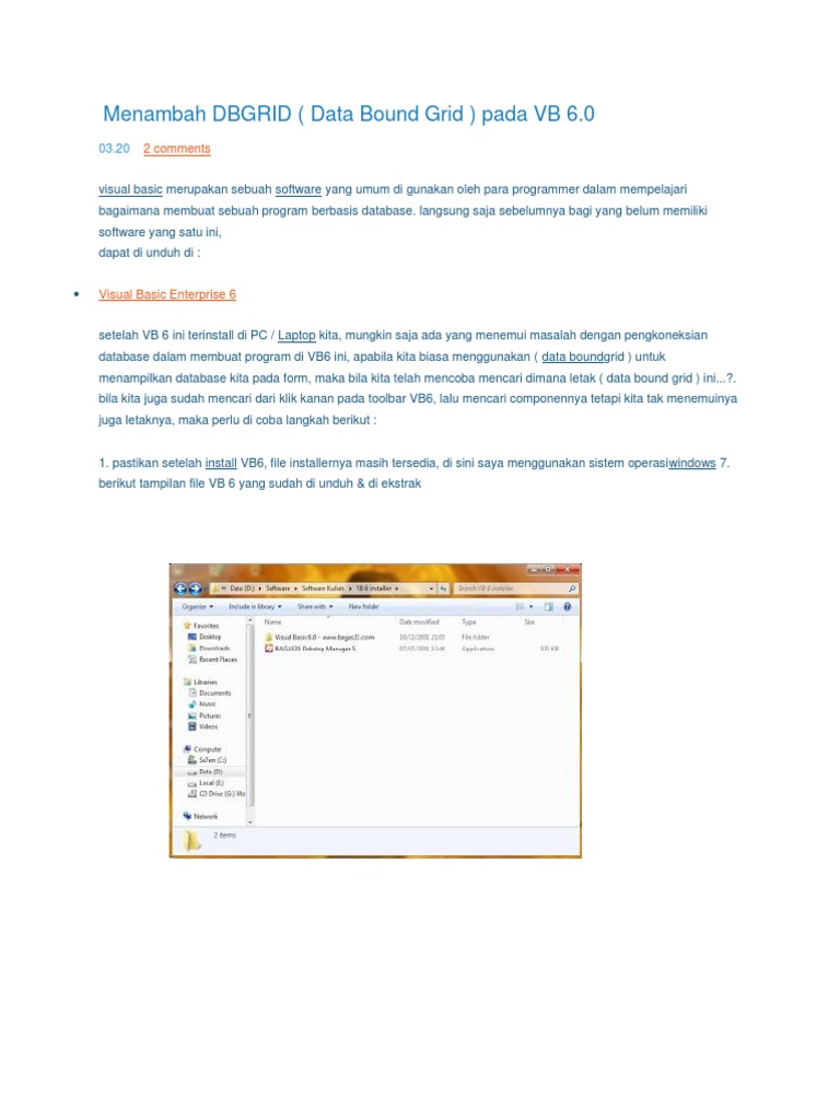 Menambah DBGRID | PDF | Komputer