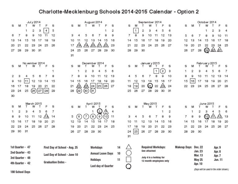 CMS 2014-2015 School Calendar | PDF
