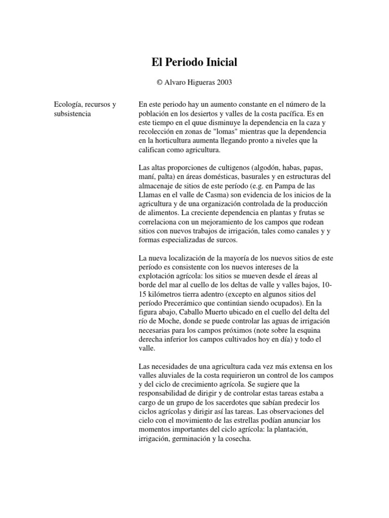 El Periodo Inicial | Descargar gratis PDF | Cerámica | Agricultura