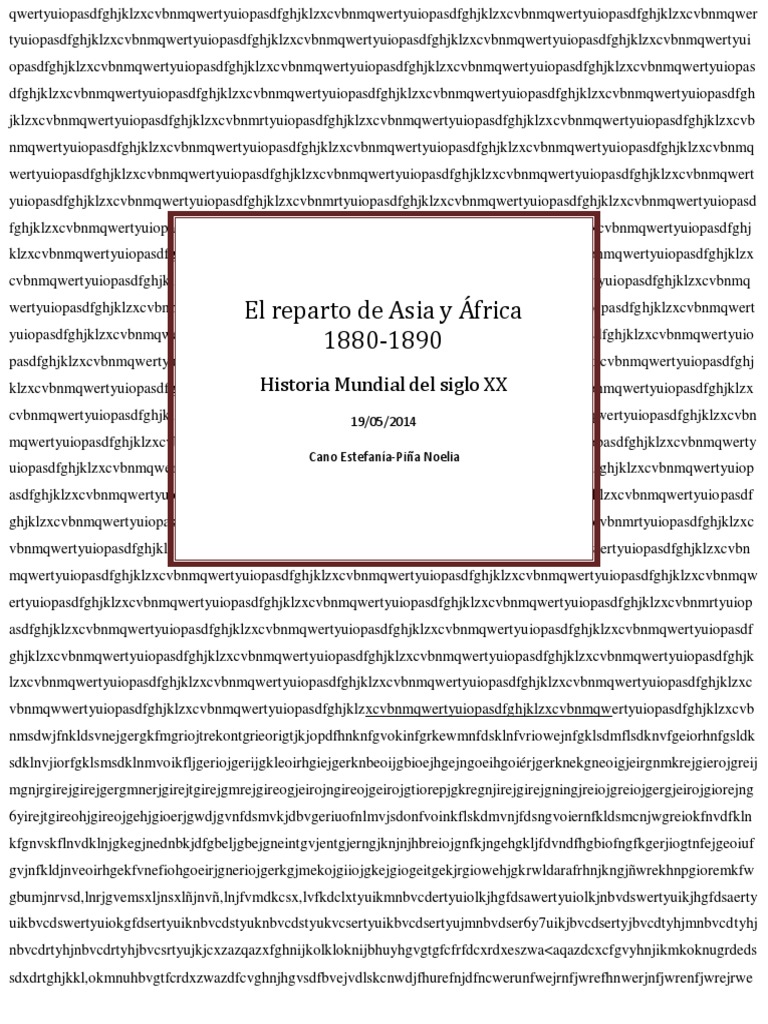 El Reparto de Asia y África | PDF | Colonialismo | Imperio ruso