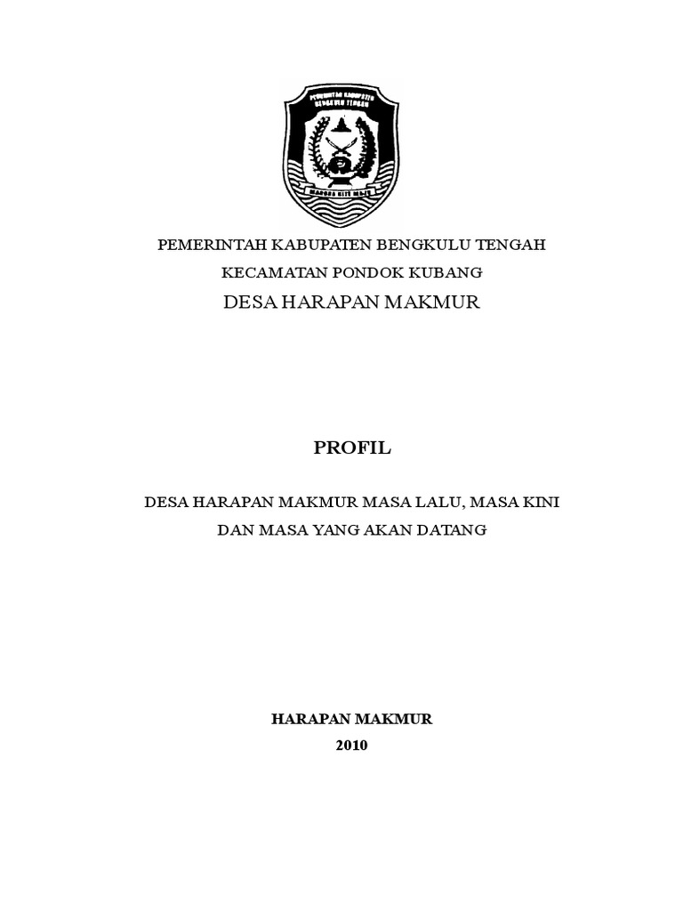 Contoh Profil Desa Ya | PDF