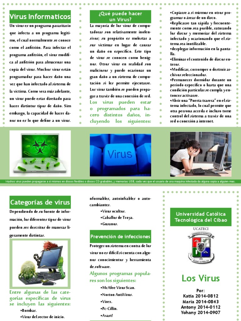 Brochure de Los Virus | PDF | Virus | Virus de computadora