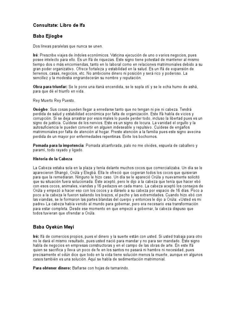 Consultate Libro de Ifa | PDF