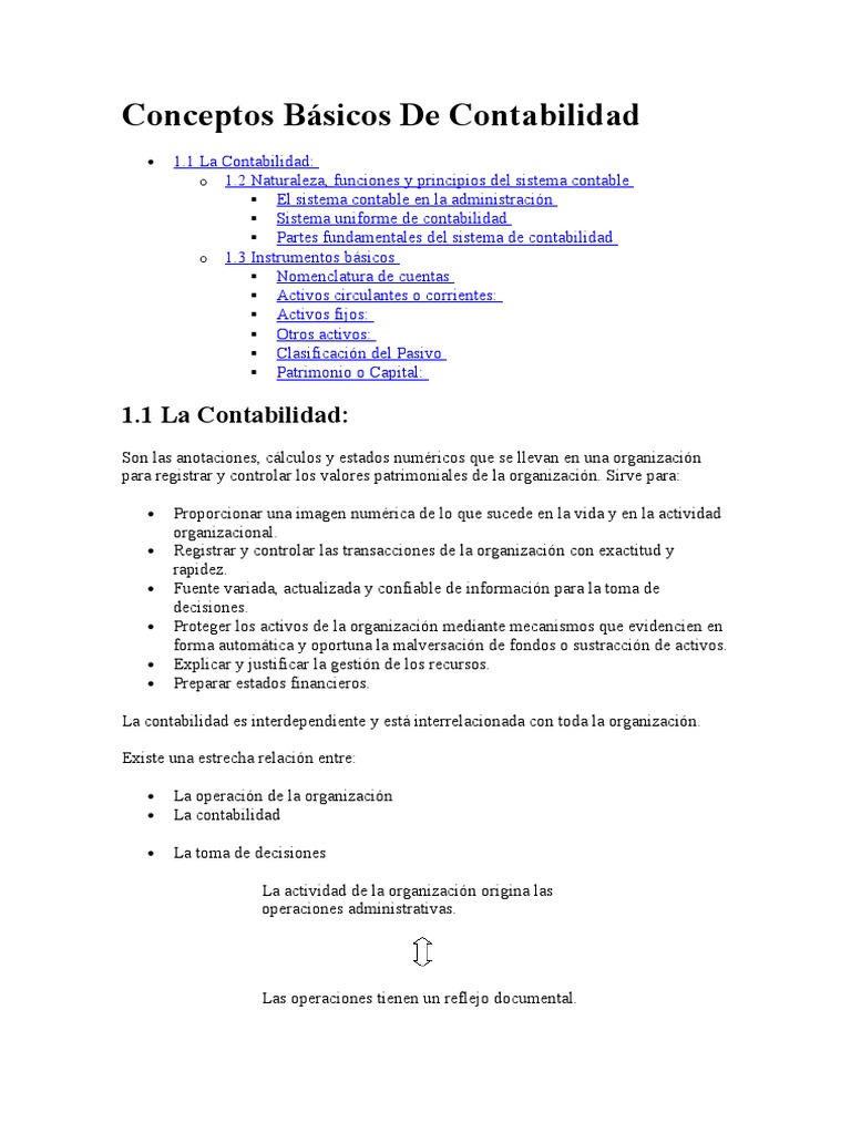 Conceptos Basicos de Contabilidad | PDF