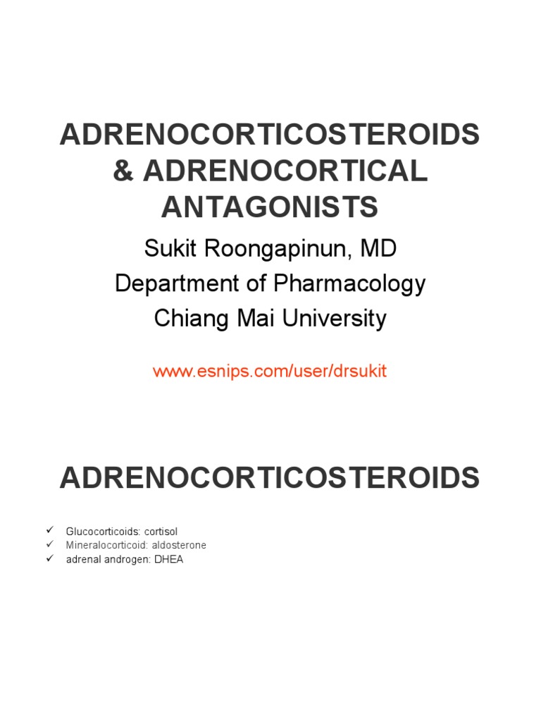 Adrenocorticosteroids & Adrenocortical Antagonists | PDF ...