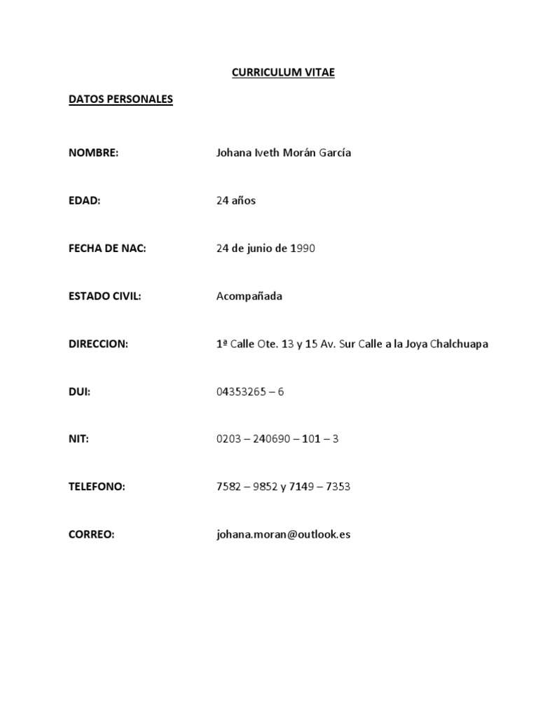 Curriculum Vitae | PDF | Educación avanzada | Escuelas