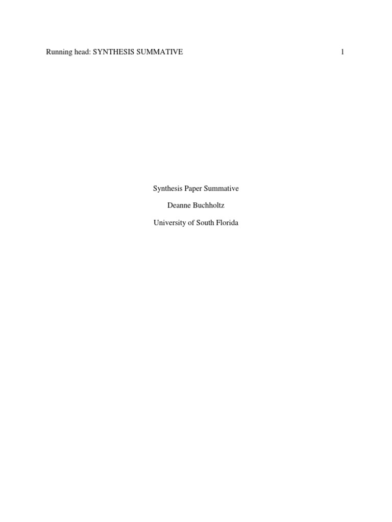 Picot Synthesis Summative | PDF | Thrombosis | Preventive Healthcare