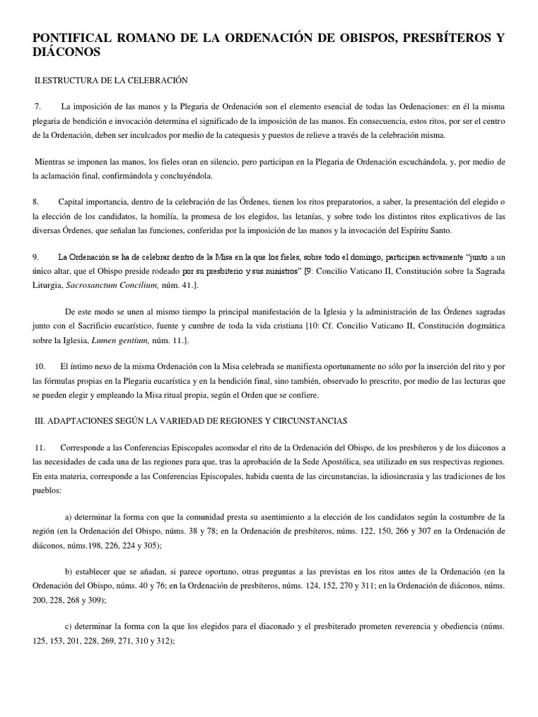 Pontifical Romano | PDF | Misa (liturgia) | obispo