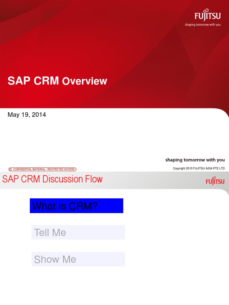 SAP CRM Overview | PDF | Customer Relationship Management | Sap Se