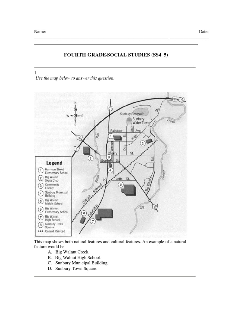Fourth Grade-Social Studies (Ss4 - 5) | PDF | Georgia (U.S. State) | Map