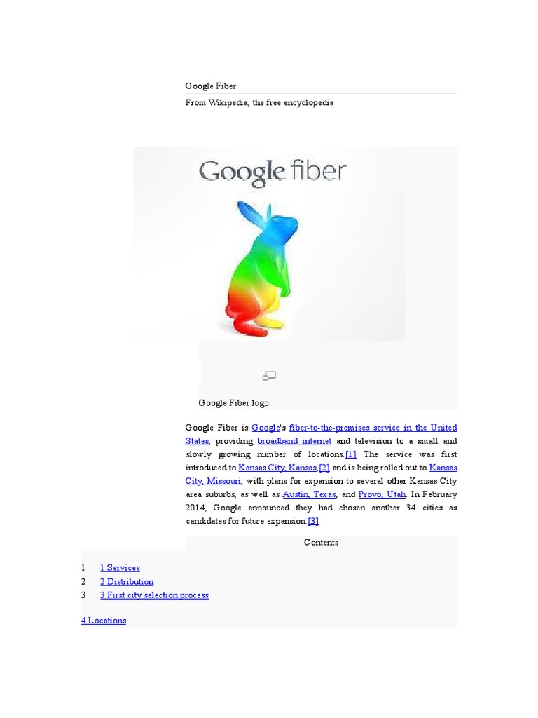 Google Internet Fibre Technology | PDF