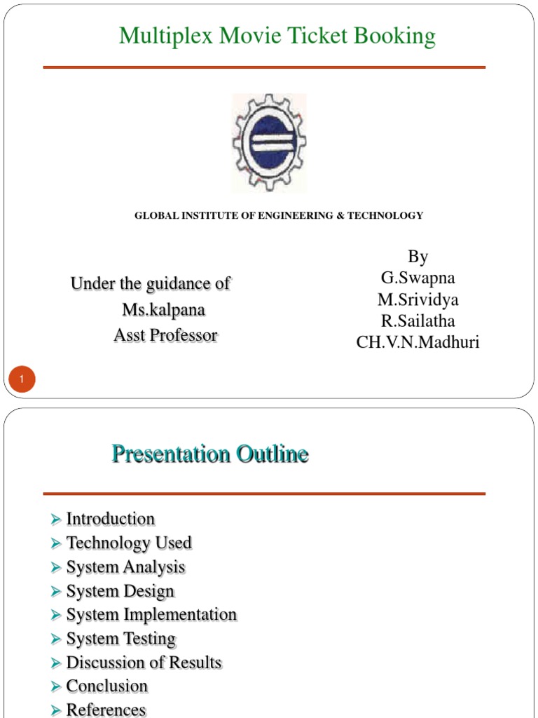 movie ticket booking-ppt | Movie Theater | Software Testing