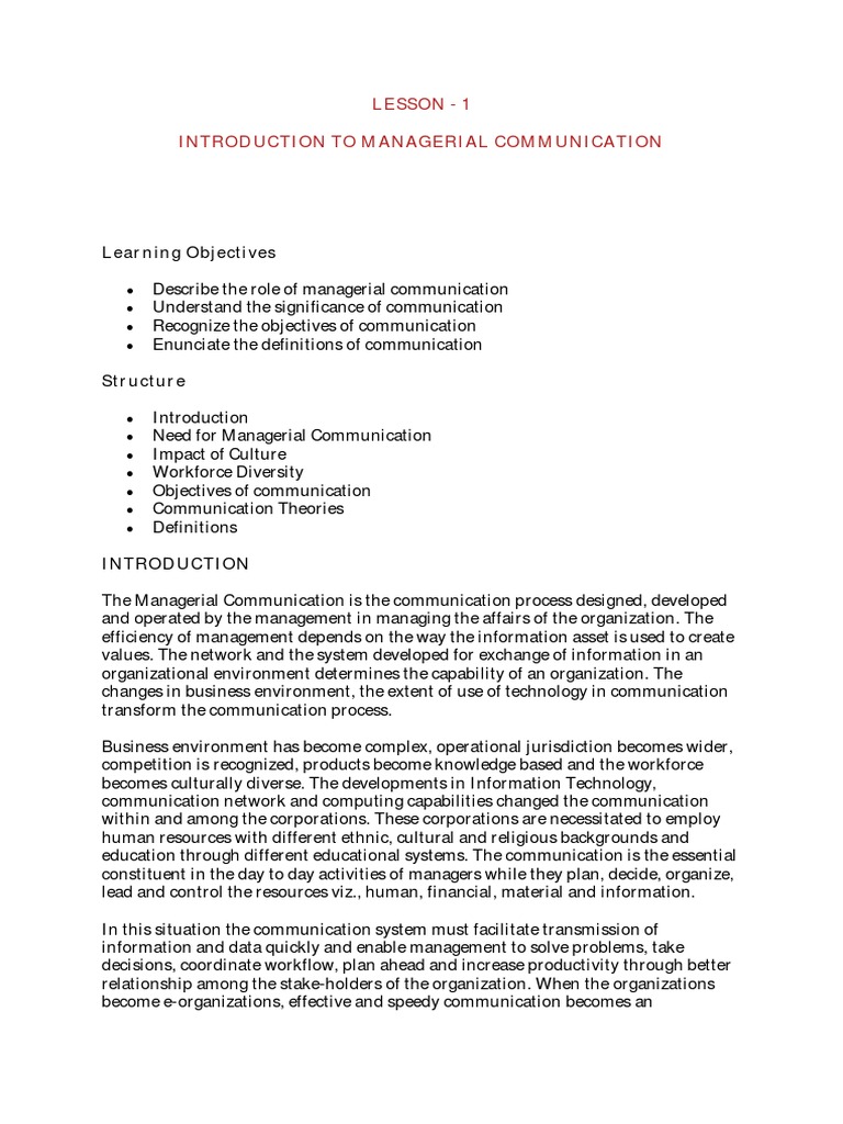 Managerial Communication | PDF | Communication | Information