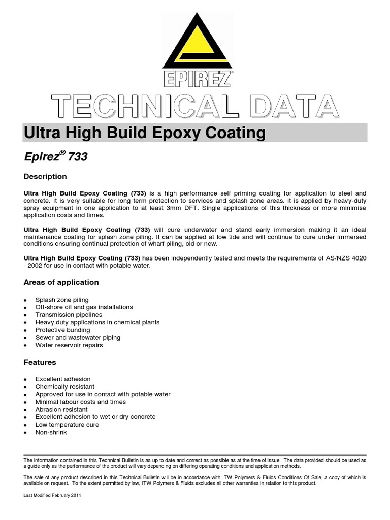 Epirez 733 | PDF | Epoxy | Concrete